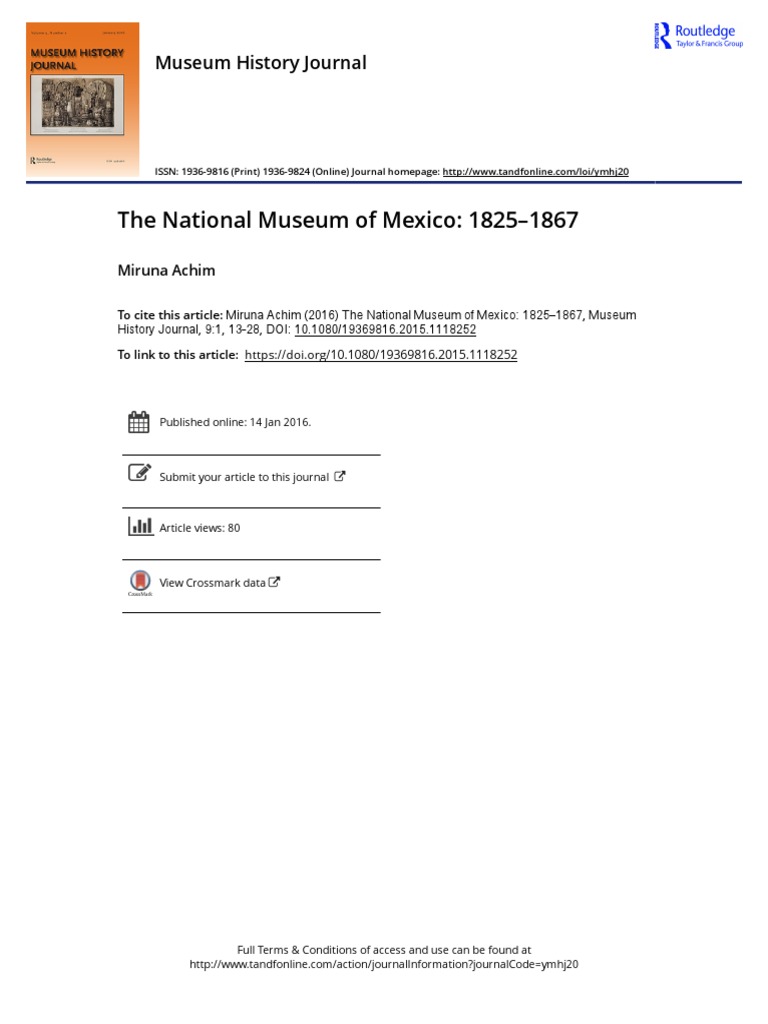 The National Museum of Mexico 1825 1867 | PDF | Museum | Mexico