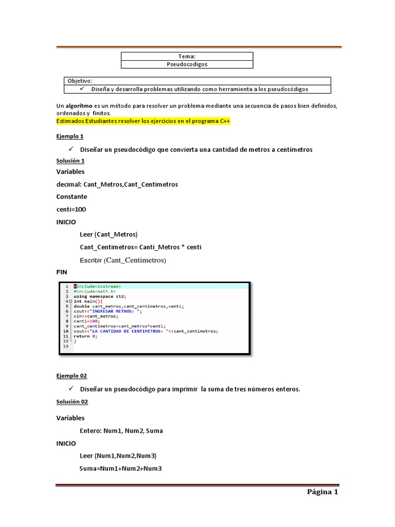 Ejercicios de Algoritmos - PRACT01 | PDF | Algoritmos | Matemáticas Aplicadas