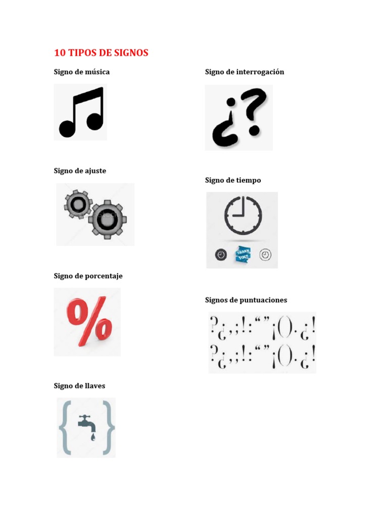 10 Tipos de Signos Etc | PDF | Los símbolos | Color