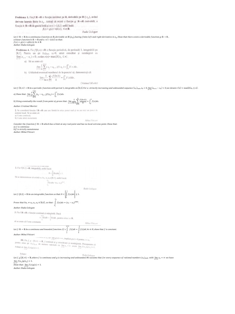 Real Analysis Problems | PDF | Teaching Mathematics