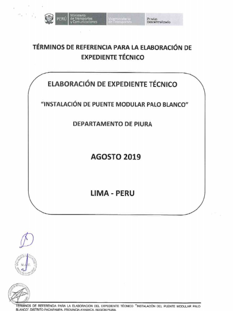 Puente Palo Blanco Piura PDF | PDF