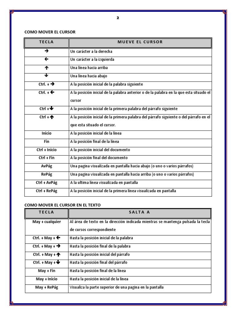 Comandos para Word Completo | PDF | Ventana (informática) | Software ...