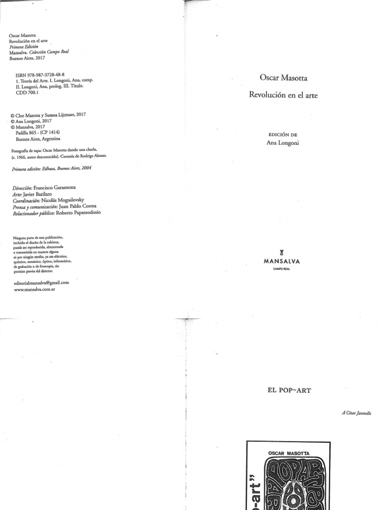 Revolucion en El Arte - Oscar Masotta | PDF
