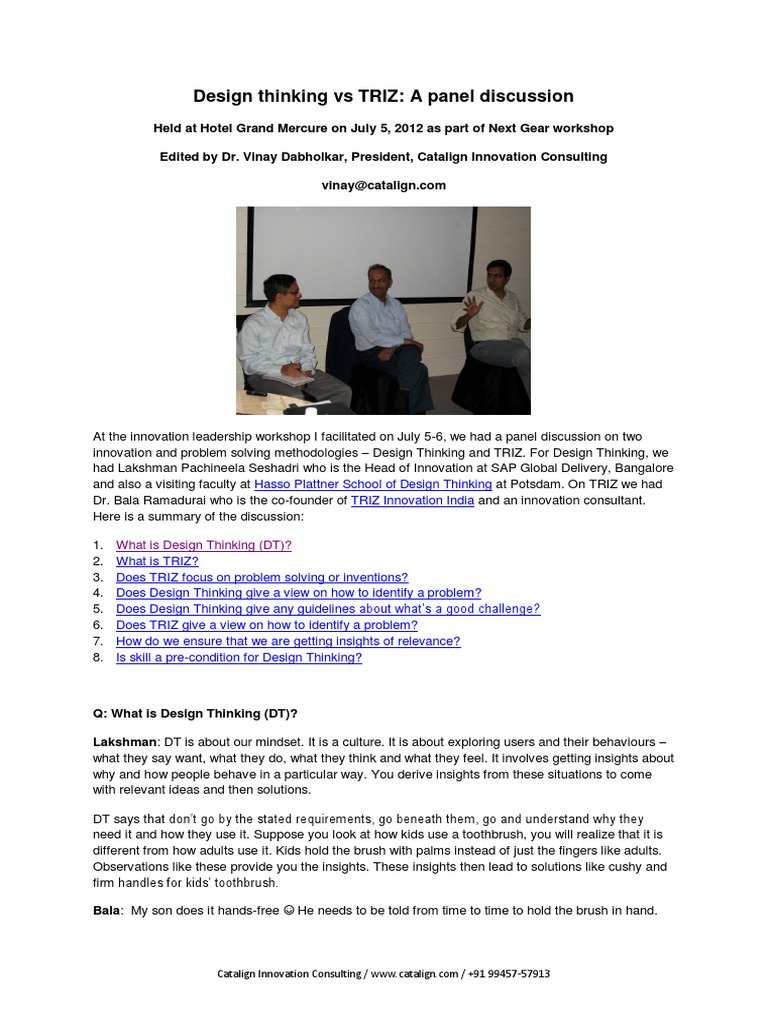 Triz Vs Lean | PDF | Design Thinking | Entrepreneurship