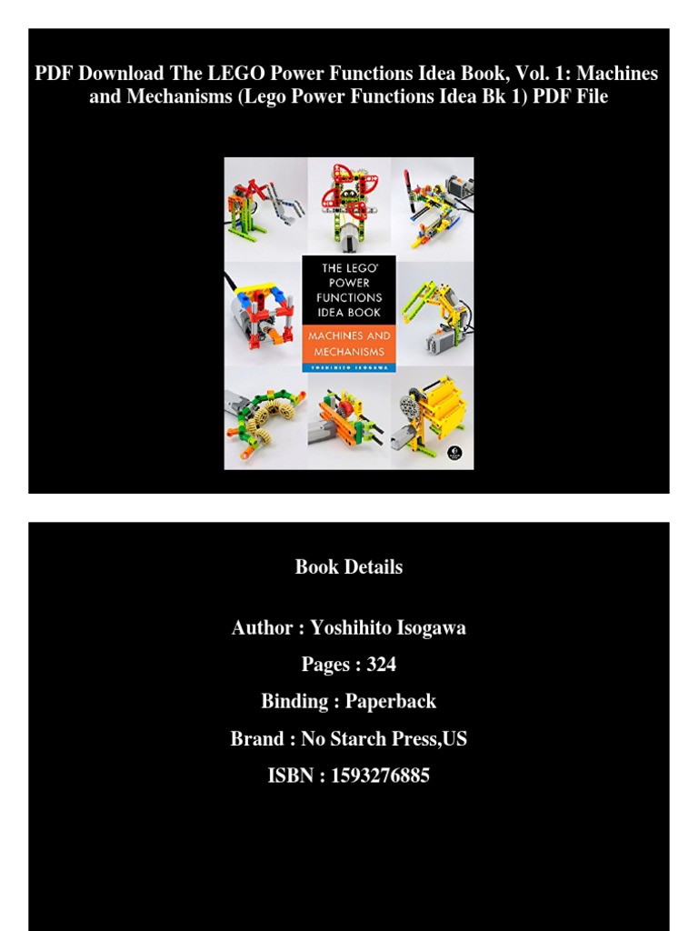 PDF Download The LEGO Power Functions Idea Book, Vol. 1: Machines and ...