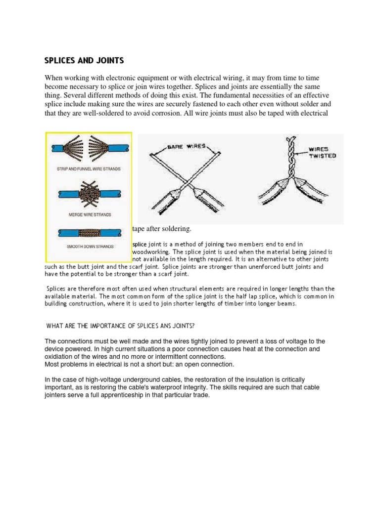 Splices and Joints | PDF | Wire | Manufactured Goods