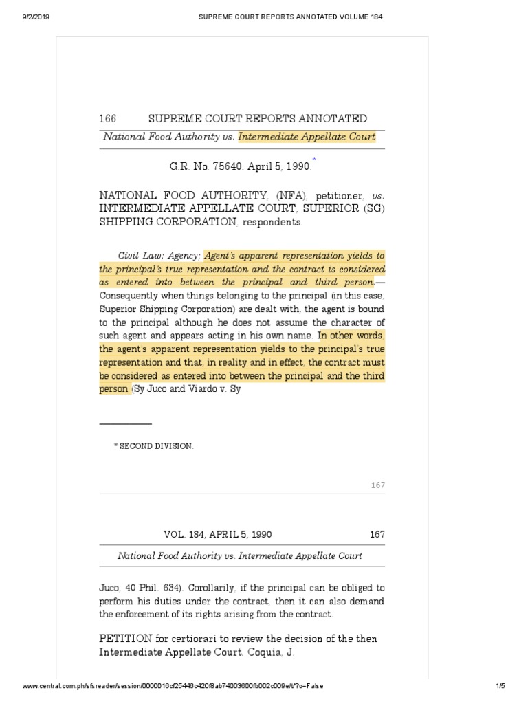NFA Vs IAC | PDF | Certiorari | Supreme Courts