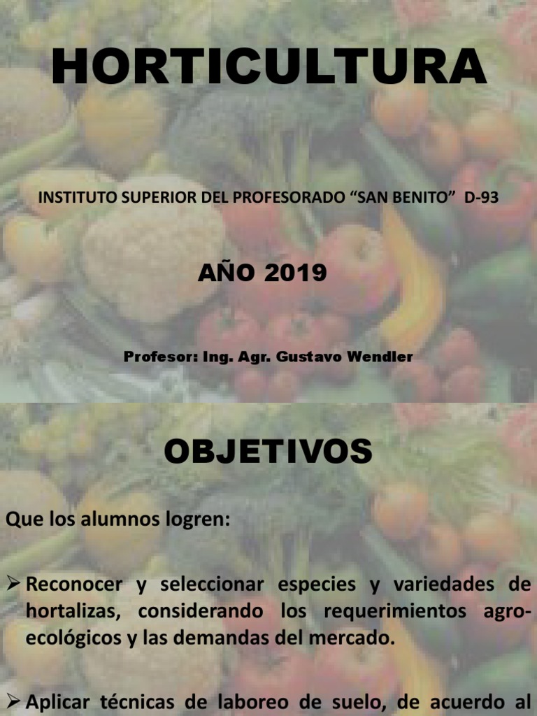 Horticultura: Técnicas y Tendencias | PDF | Vegetales | Patata