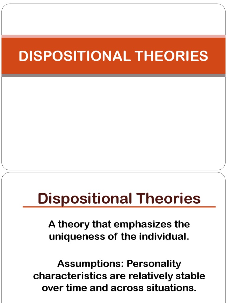 Dispositional Theories | PDF | Extraversion And Introversion ...