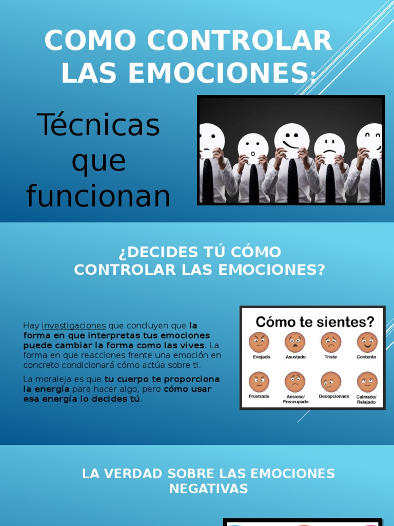 Técnicas Efectivas para Controlar Emociones | PDF | Meditación | Las ...