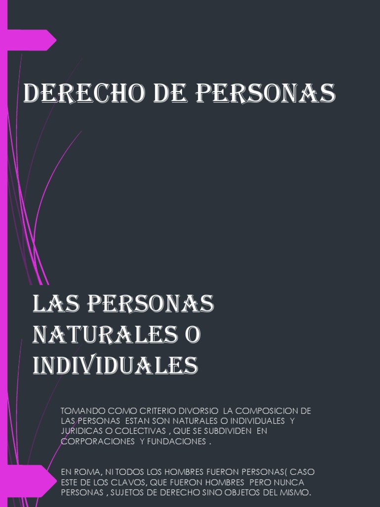 Derecho de Personas Diapositivas | PDF | Ciencias Políticas ...