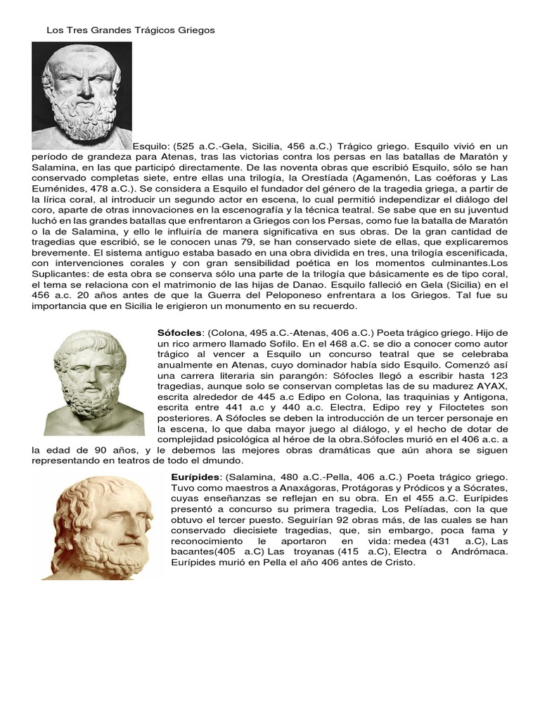 Los Tres Grandes Trágicos Griegos | Esquilo | Tragedia griega