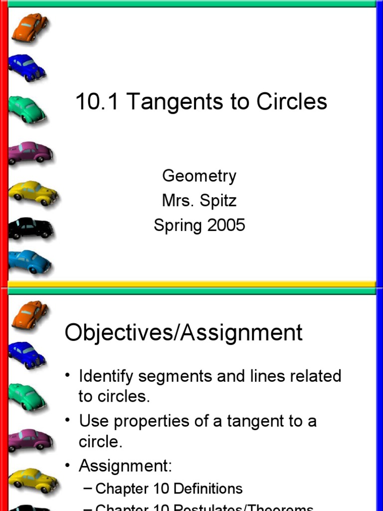 Tangents to Circles in Geometry | PDF | Circle | Diameter