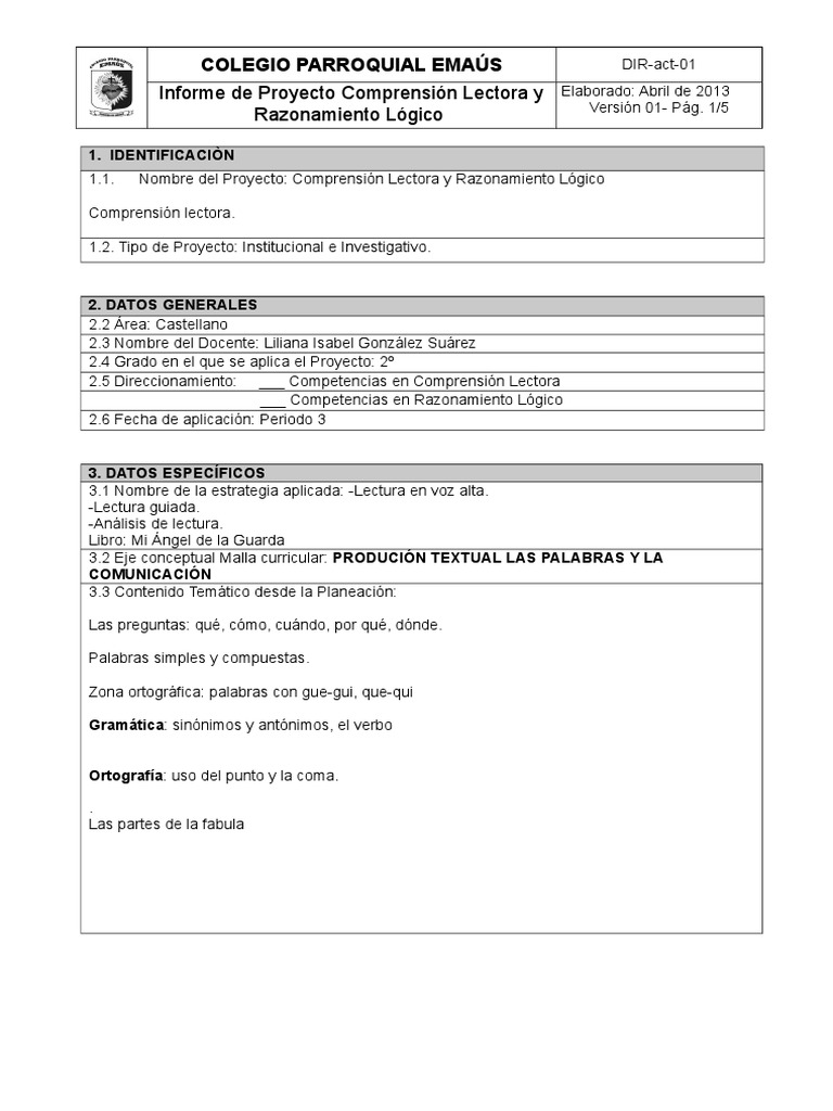 Plan Lector Segundo P3 | PDF | Comprensión lectora | Cognición