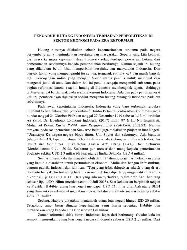 Contoh Essay Mahasiswa Pdf