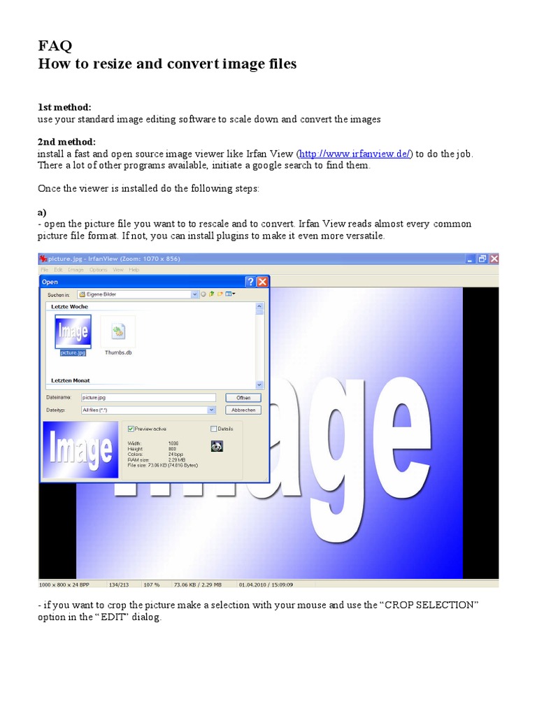 How To Convert Picture Files | PDF