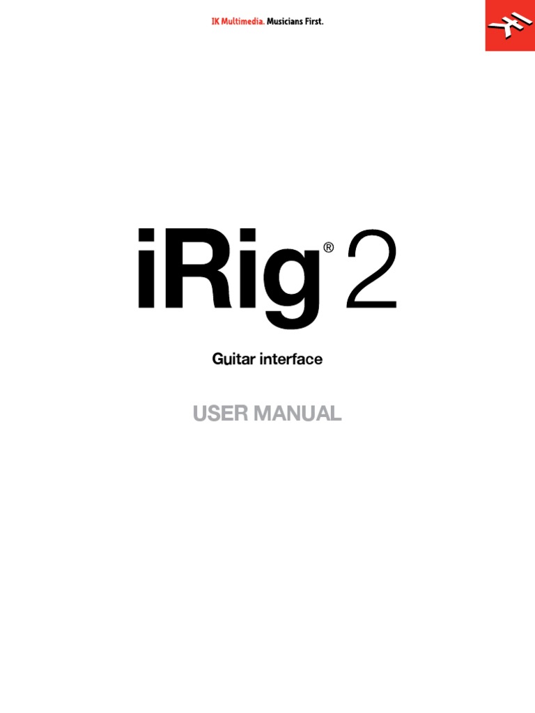 IRig 2 User Manual | PDF | Headphones | Amplifier