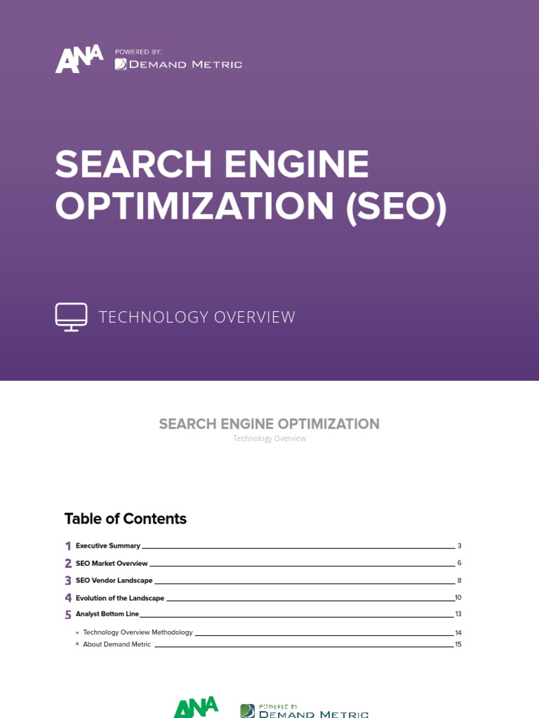 SEO Technology Overview and Trends | PDF | Search Engine Optimization ...