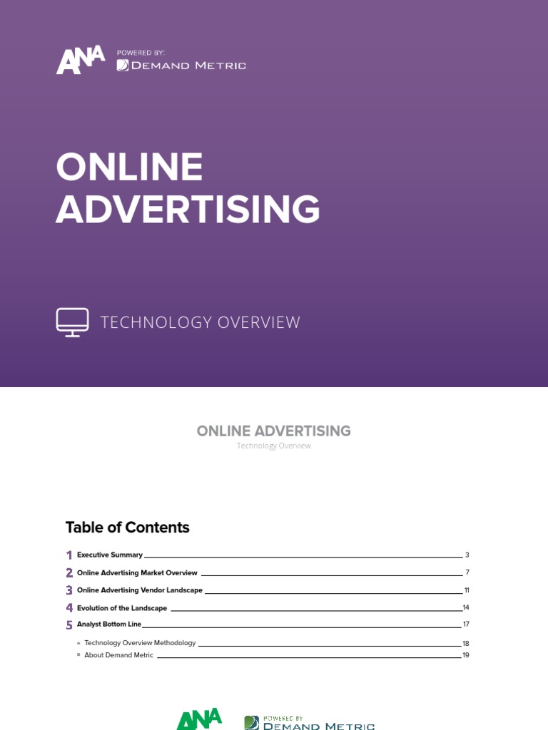 ANA Online Advertising Technology Overview | PDF | Online Advertising ...