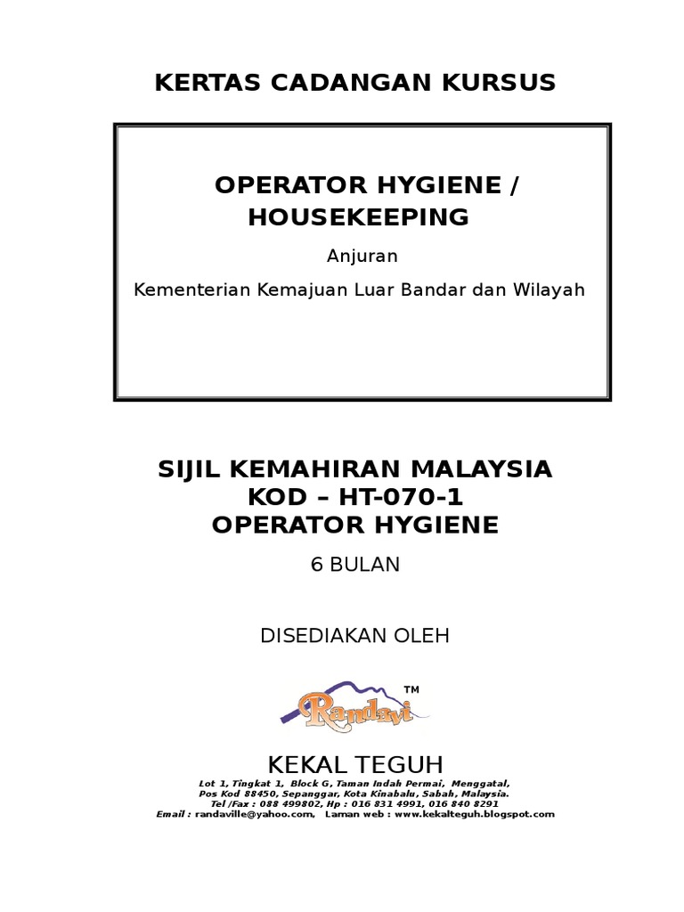 Program Latihan Kemahiran KKLW | PDF