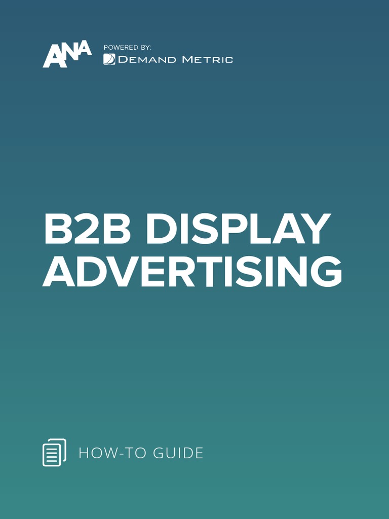ANA B2B Display Advertising | PDF | Online Advertising | Http Cookie
