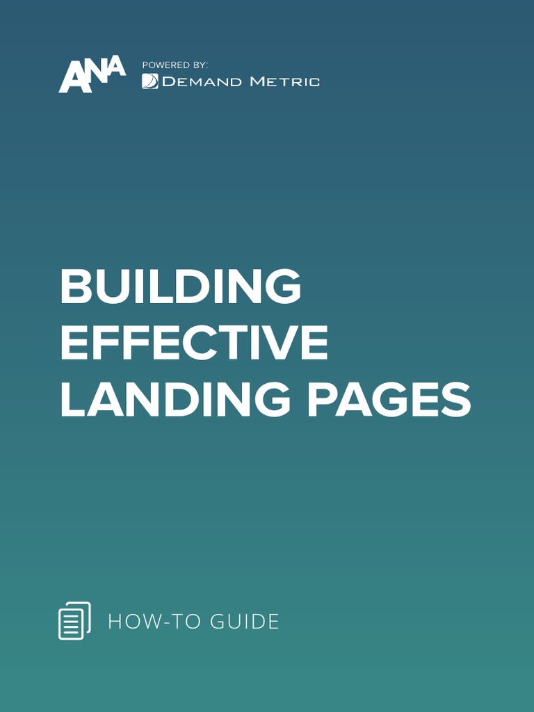 ANA Building Effective Landing Pages | PDF | Online Advertising ...