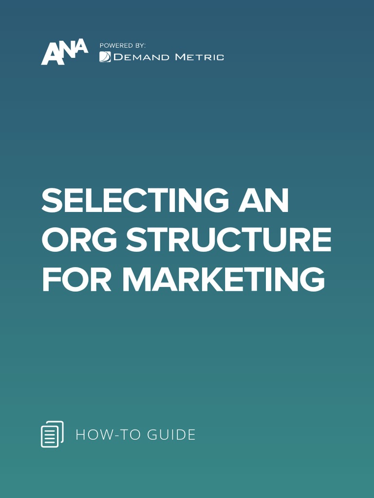 ANA Selecting An Org Structure For Marketing | PDF | Organizational ...