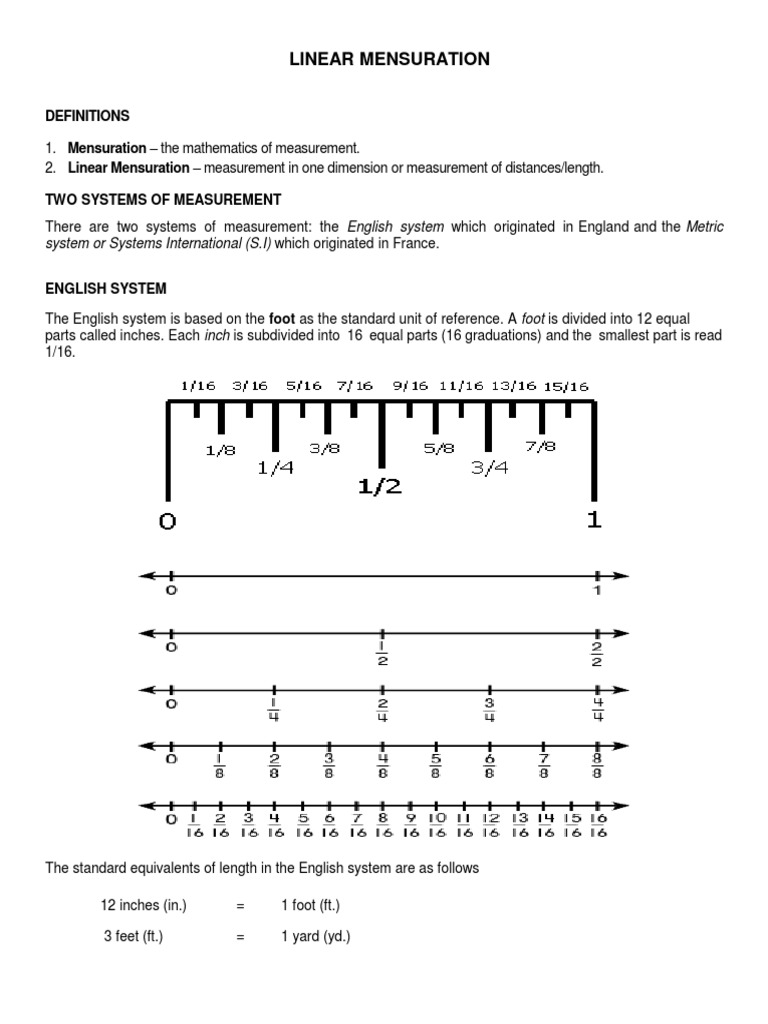 Trade Mathematics Measurement | PDF | Foot (Unit) | Metre