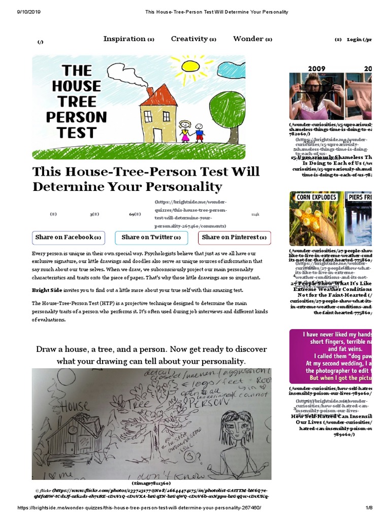This House Tree Person Test | PDF | Self Concept | Senses