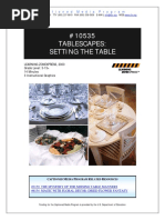 Table Setting Lesson Plan | PDF | Tableware | Domestic Implements