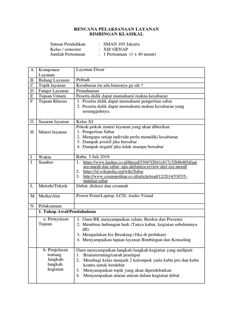 RPL BK Klasikal Anu | PDF