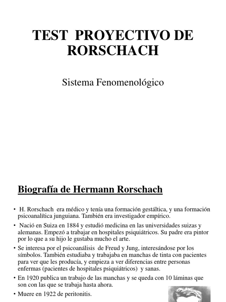 Clases de Rorschach | PDF | Color | Psicoanálisis