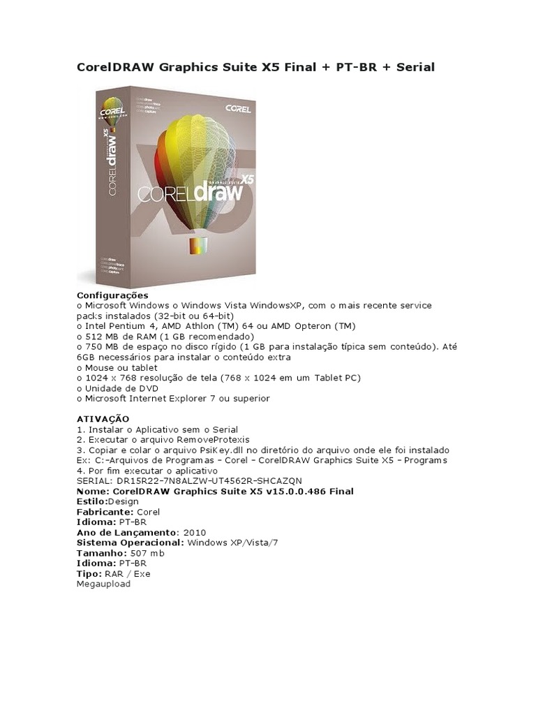 CorelDRAW Graphics Suite X5 Final | PDF