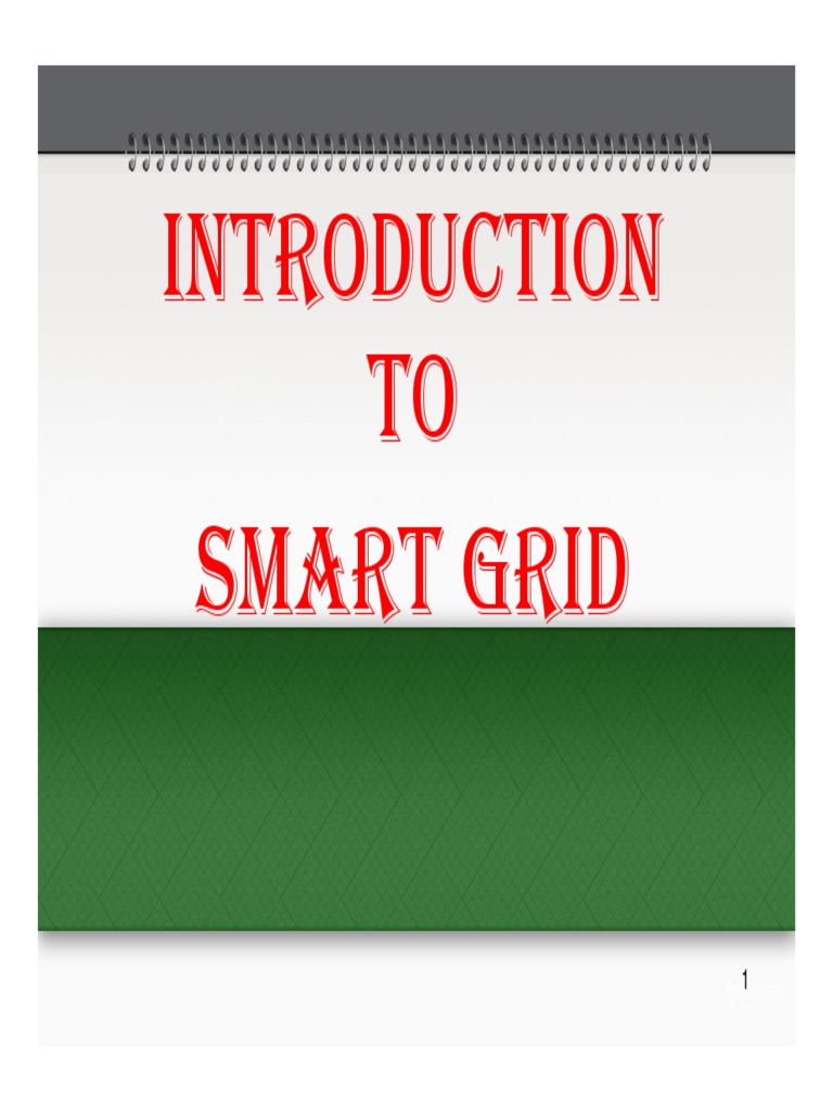 Intro To Smart Grid | PDF | Electrical Grid | Smart Grid