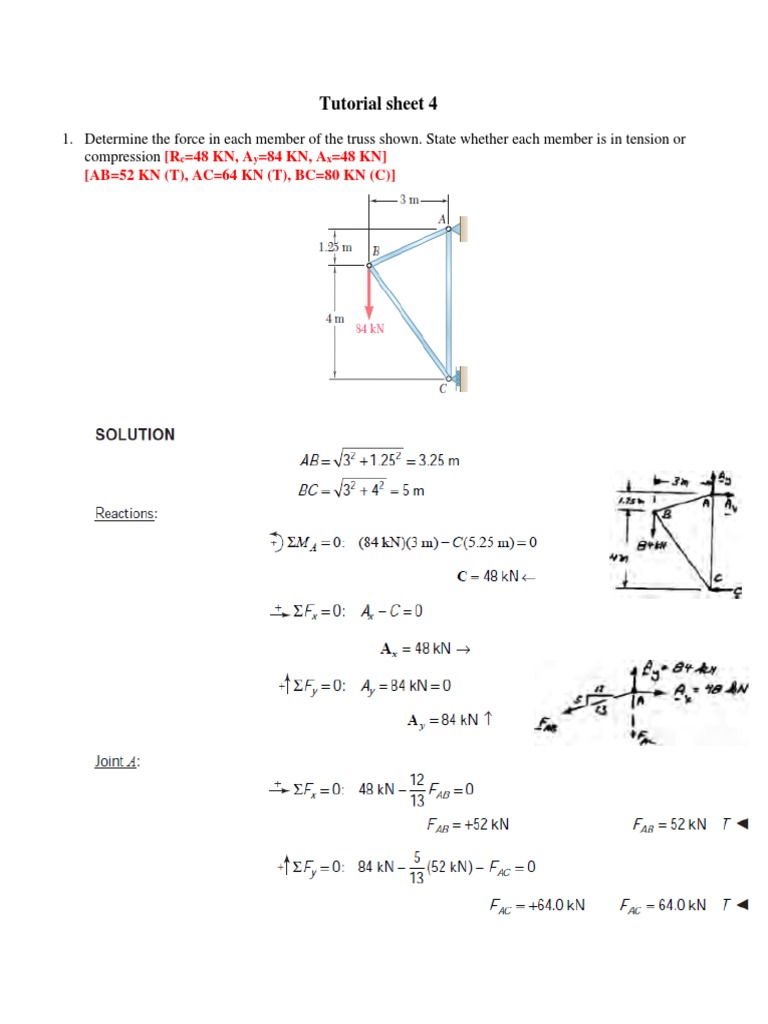 Solution of Tutorial Sheet 4 | PDF