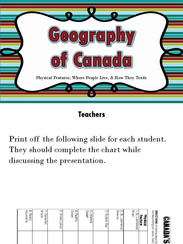 Physical Features, Where People Live, & How They Trade | PDF | Great ...