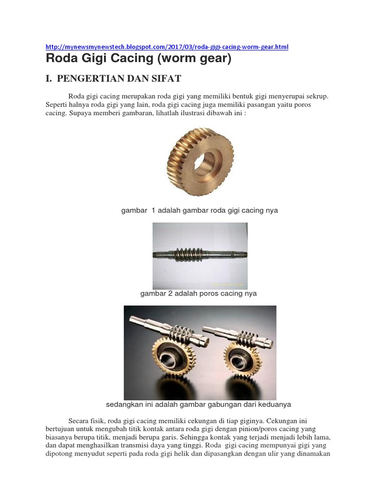 Roda Gigi Cacing | PDF