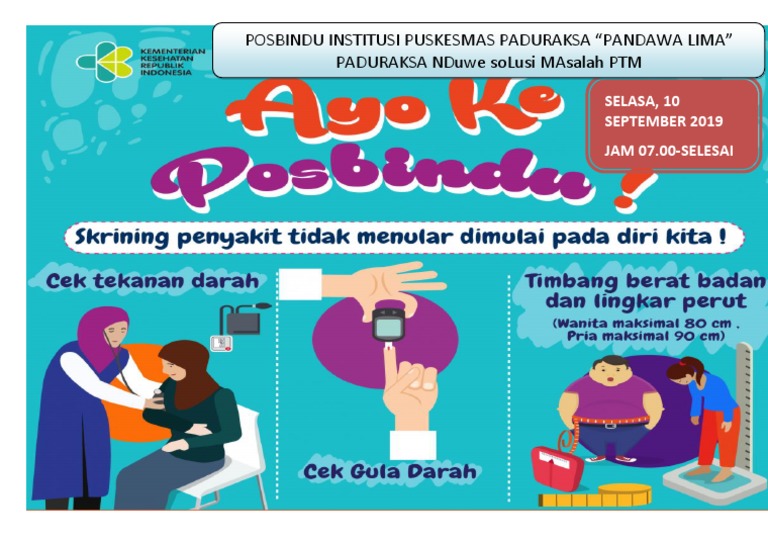 Posbindu Institusi Puskesmas Paduraksa "Pandawa Lima" Paduraksa Nduwe ...