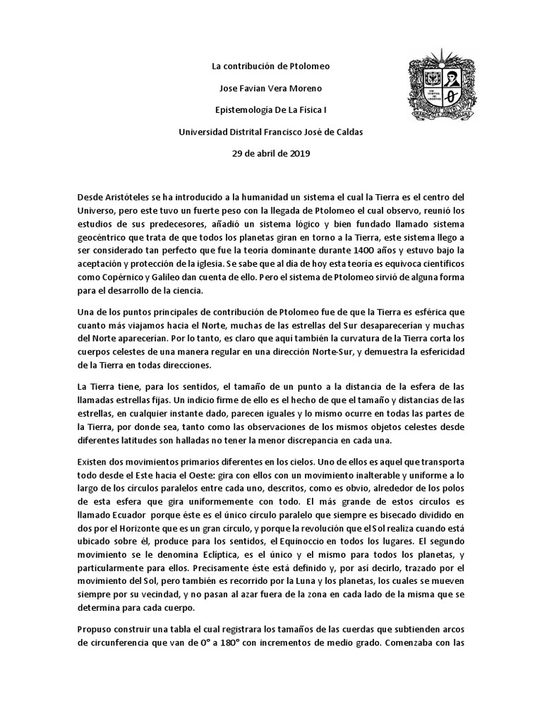 El Almagesto Ptolomeo | PDF | Ptolomeo | Longitud