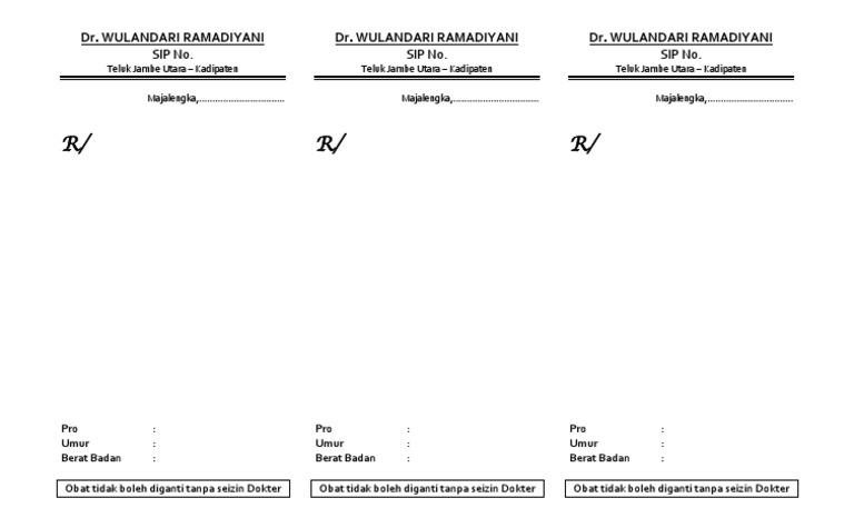 Draft Resep Dokter | PDF