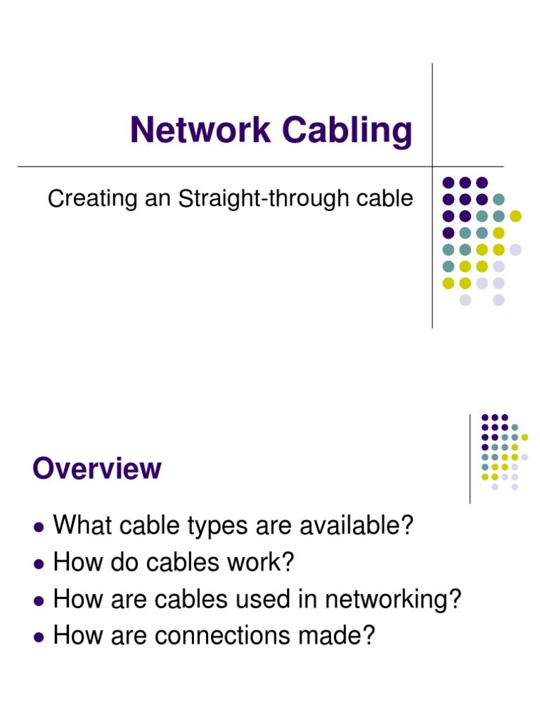 Network Cabling: Creating An Straight-Through Cable | PDF | Electrical ...