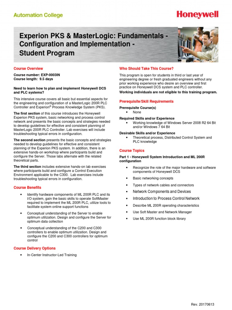 Experion Pks & Masterlogic: Fundamentals - Configuration and ...