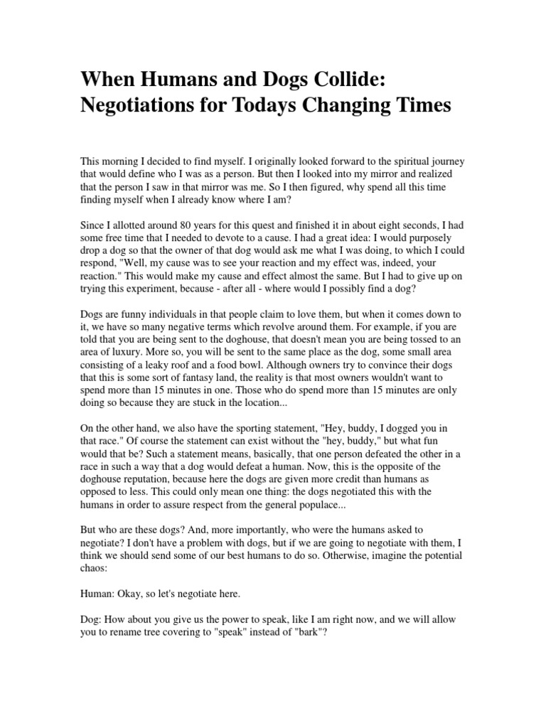 When Humans and Dogs Collide | PDF