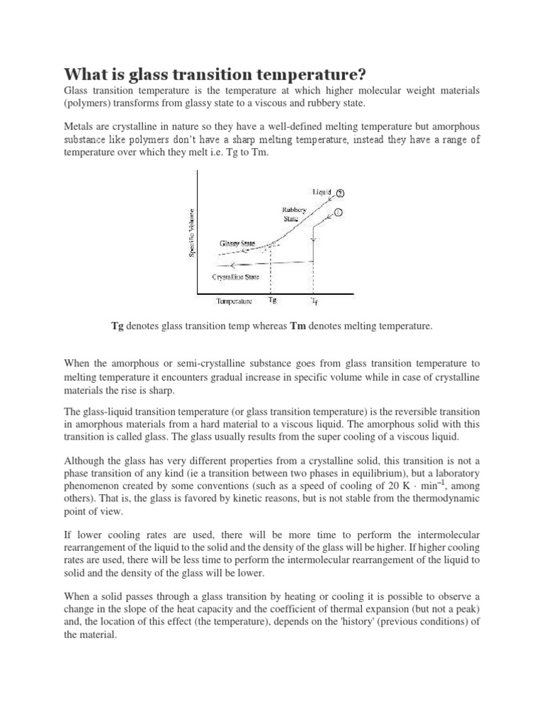 What Is Glass Transition Temperature | PDF | Teaching Methods ...