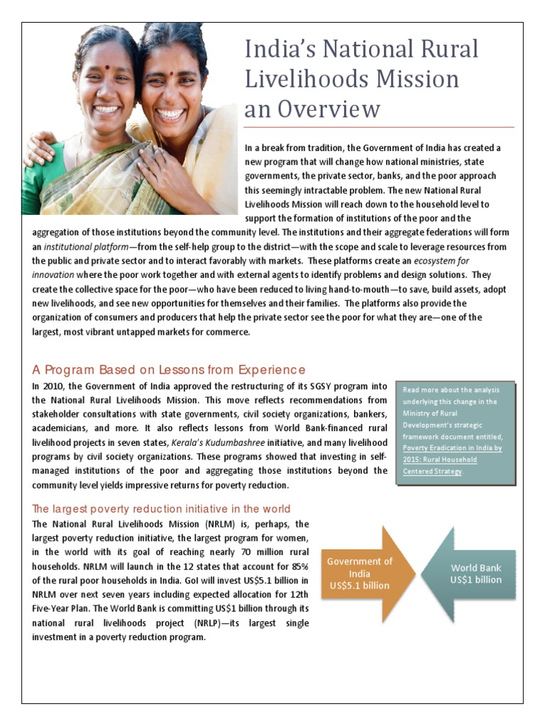 NRLM Overview | PDF | Poverty Reduction | World Bank