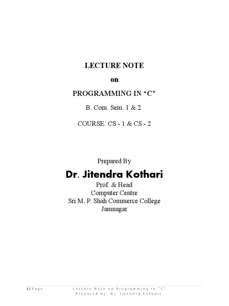 C Tutorials | Download Free PDF | Array Data Structure | Control Flow