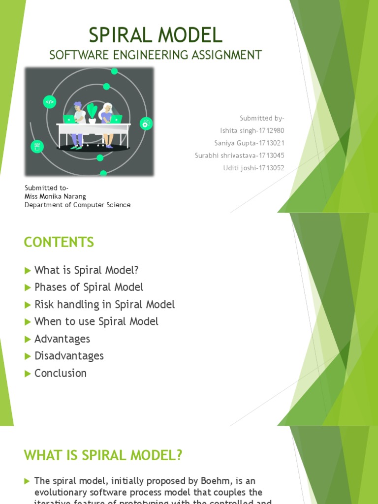 Spiral Model: Software Engineering Assignment | PDF | Software ...