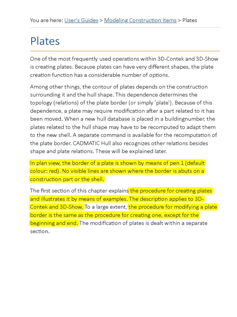 Plates: User's Guides Modeling Construc On Items | PDF | Angle | Space