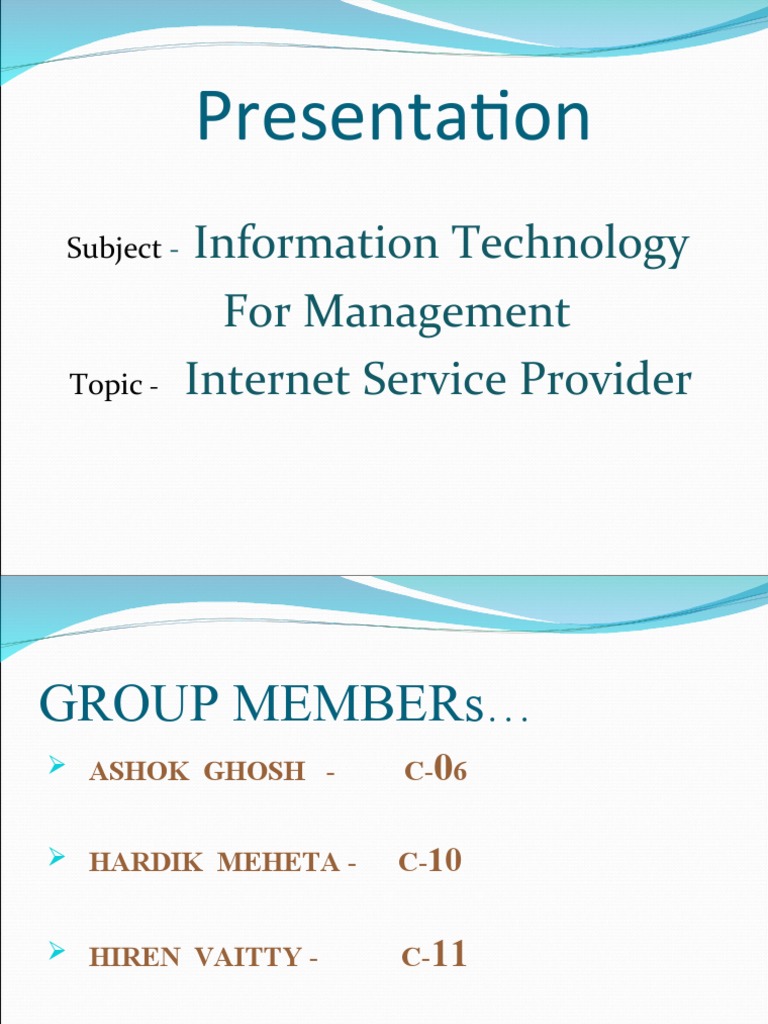 Presentation: Information Technology For Management Internet Service ...