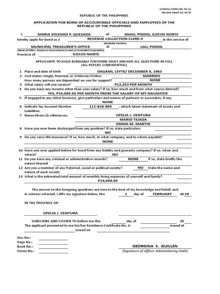 Form 58A | PDF | Economies | Government